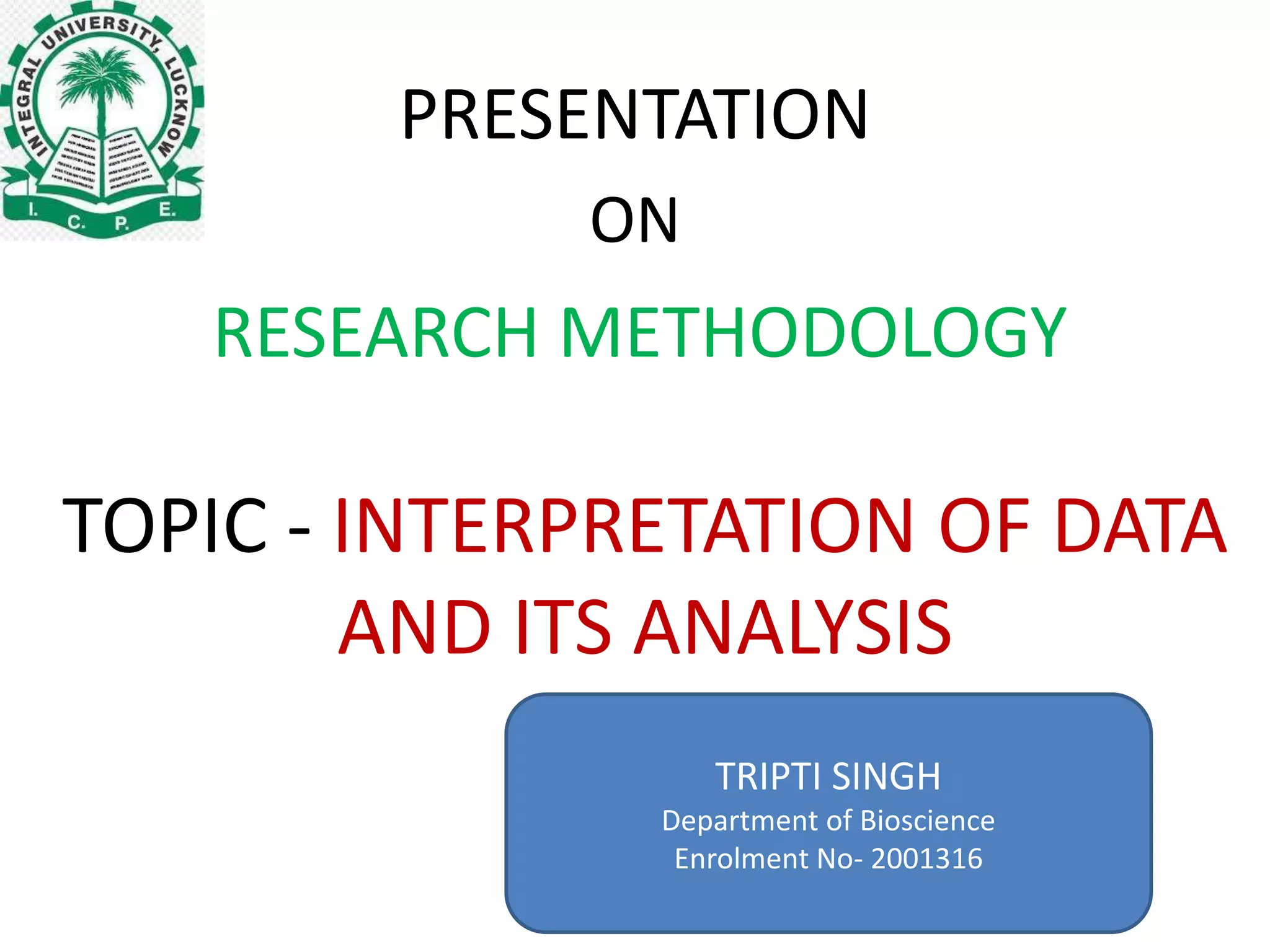 Topic interpretation of data and its analysis | PPTX