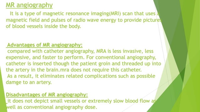 magnetic resonance in angiography | PPTX | Blood Disorders | Diseases ...