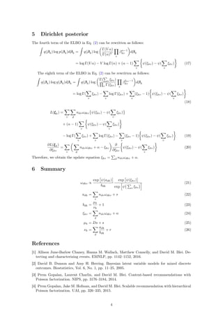 Topic modeling with Poisson factorization (2) | PDF