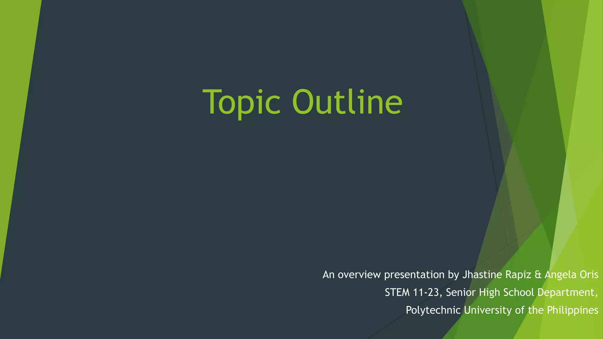 Topic outline | PPTX