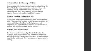 Design and Thermal Analysis of Plate Type Heat Exchanger | PPTX