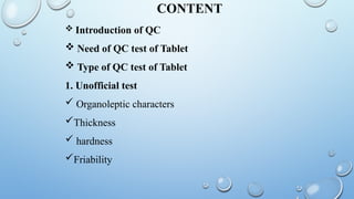 Topic- quality control of tablet .pptx