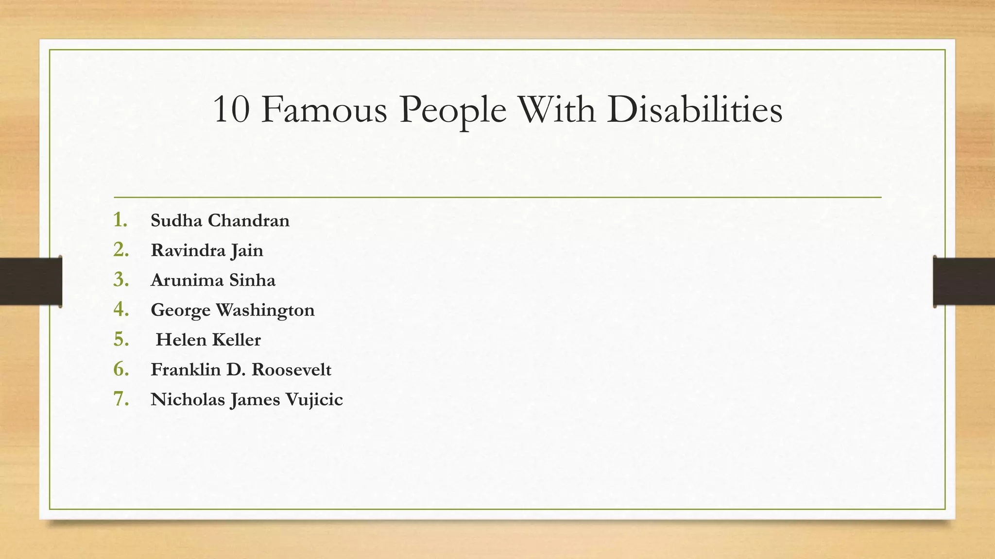 10 famous differently-abled people (across the world and belonging to ...