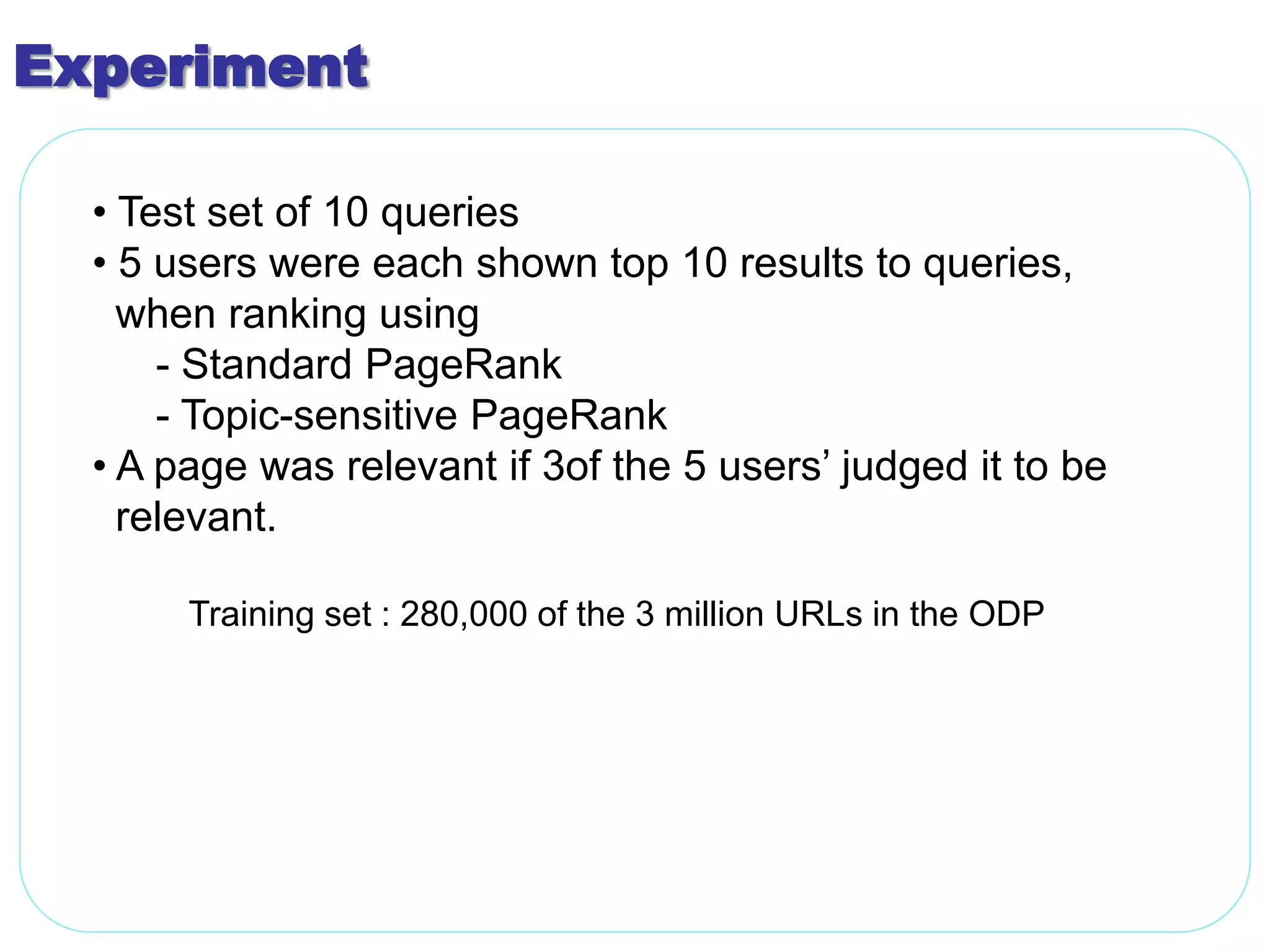 Topic sensitive page rank(review) | PPT