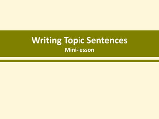 Topic-Sentences.ppt | Surfing and Bodyboarding | Extreme Sports
