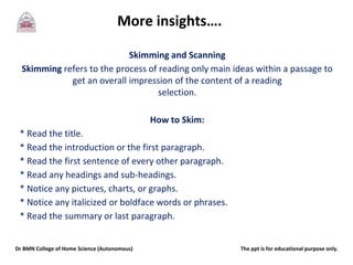 Topic - English - Skimming & Scanning.pptx