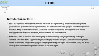Topic tdd-and-bdd b4usolution | PPTX | Web Development | Internet