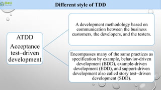 Topic tdd-and-bdd b4usolution | PPTX