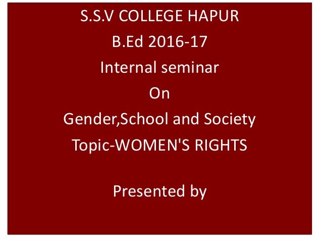Topic women's rights