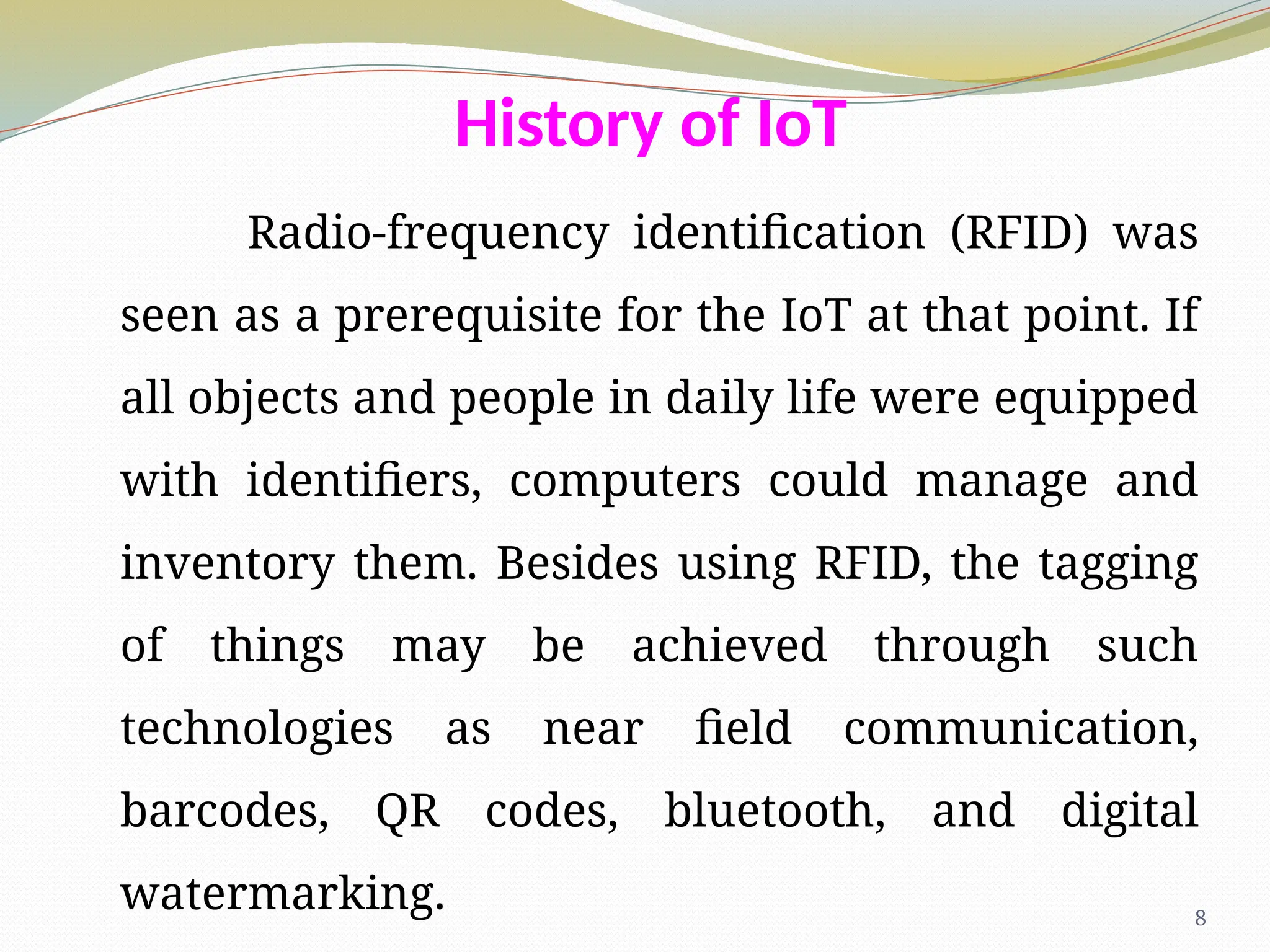 Presentation on Introduction to IoT and its evolution | PPTX