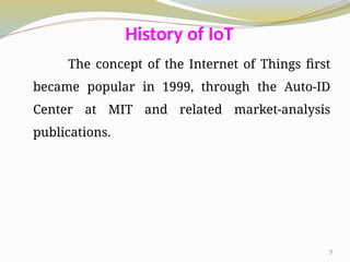 Presentation on Introduction to IoT and its evolution | PPTX