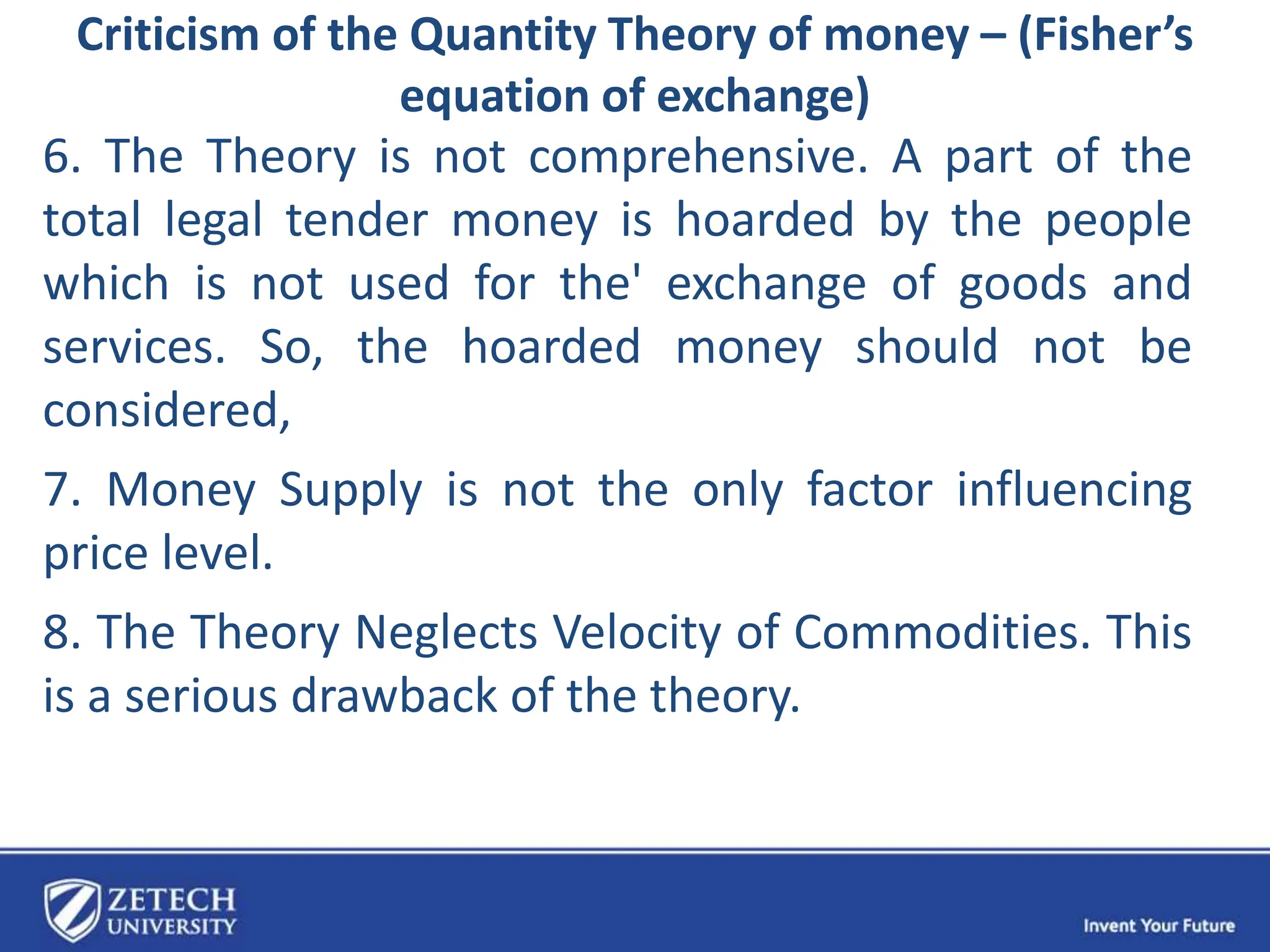 TOPIC 03-QNTY THEORY OF MONEY;FISHERS APPROACH.pptx | Free download