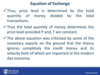 TOPIC 03-QNTY THEORY OF MONEY;FISHERS APPROACH.pptx