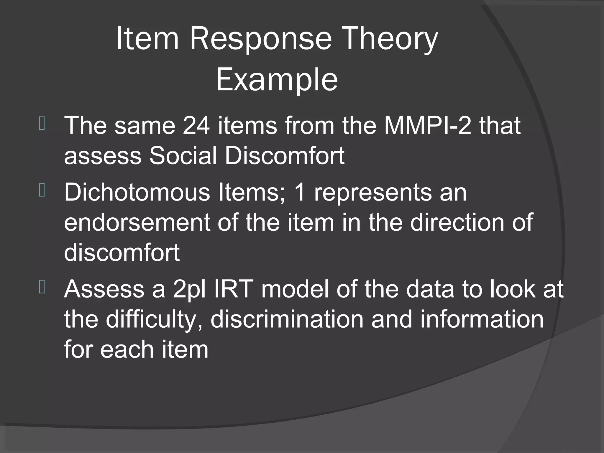 Introduction to Item Response Theory | PPT