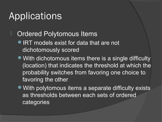 Introduction to Item Response Theory | PPT