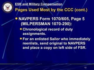 Topic 1.10 enlisted service records and military comp | PPT