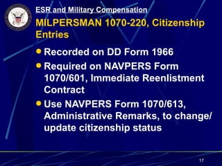 Topic 1.10 enlisted service records and military comp | PPT