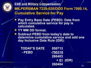 Topic 1.10 enlisted service records and military comp | PPT