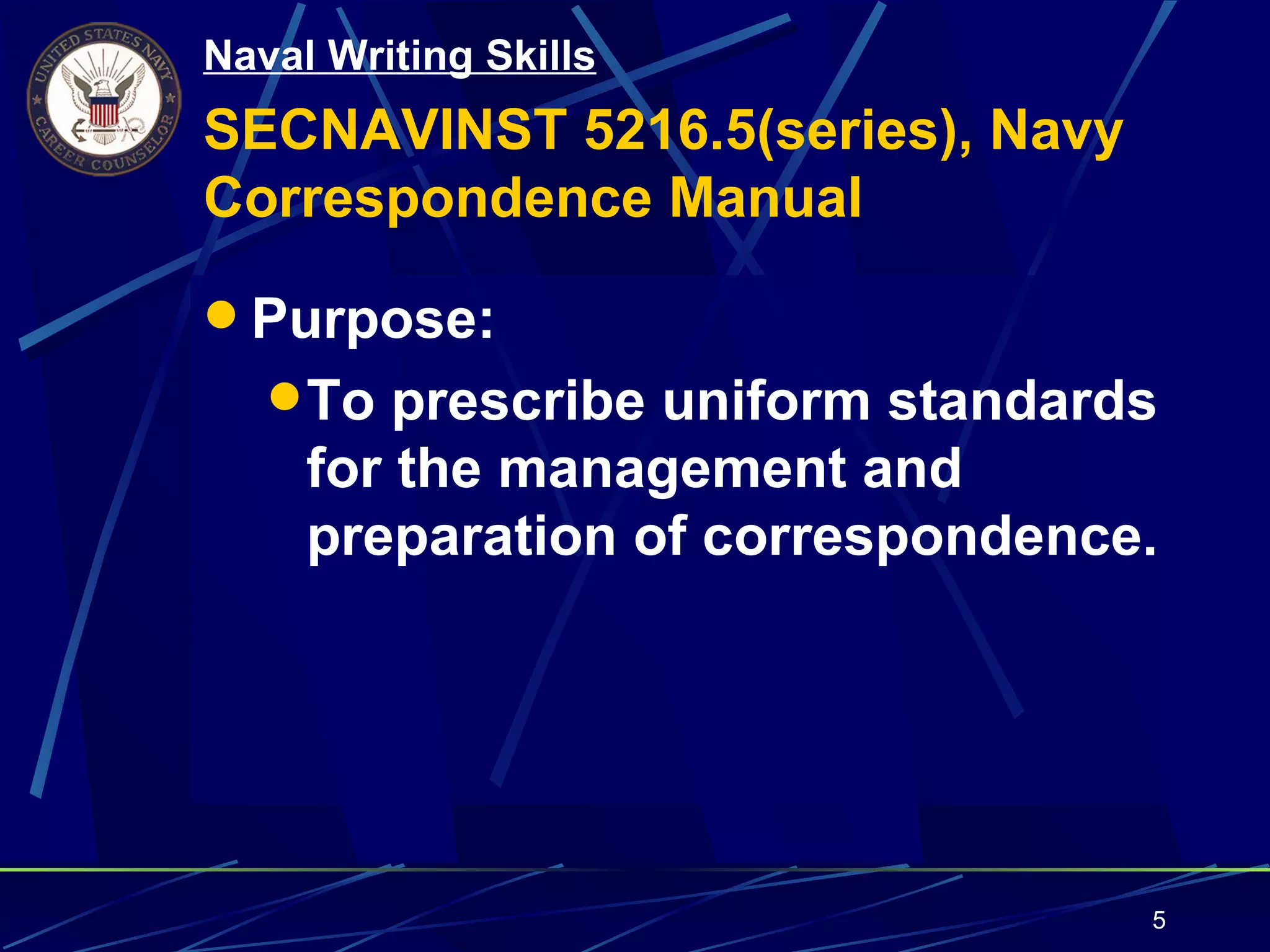 Naval Writing skills | PPT