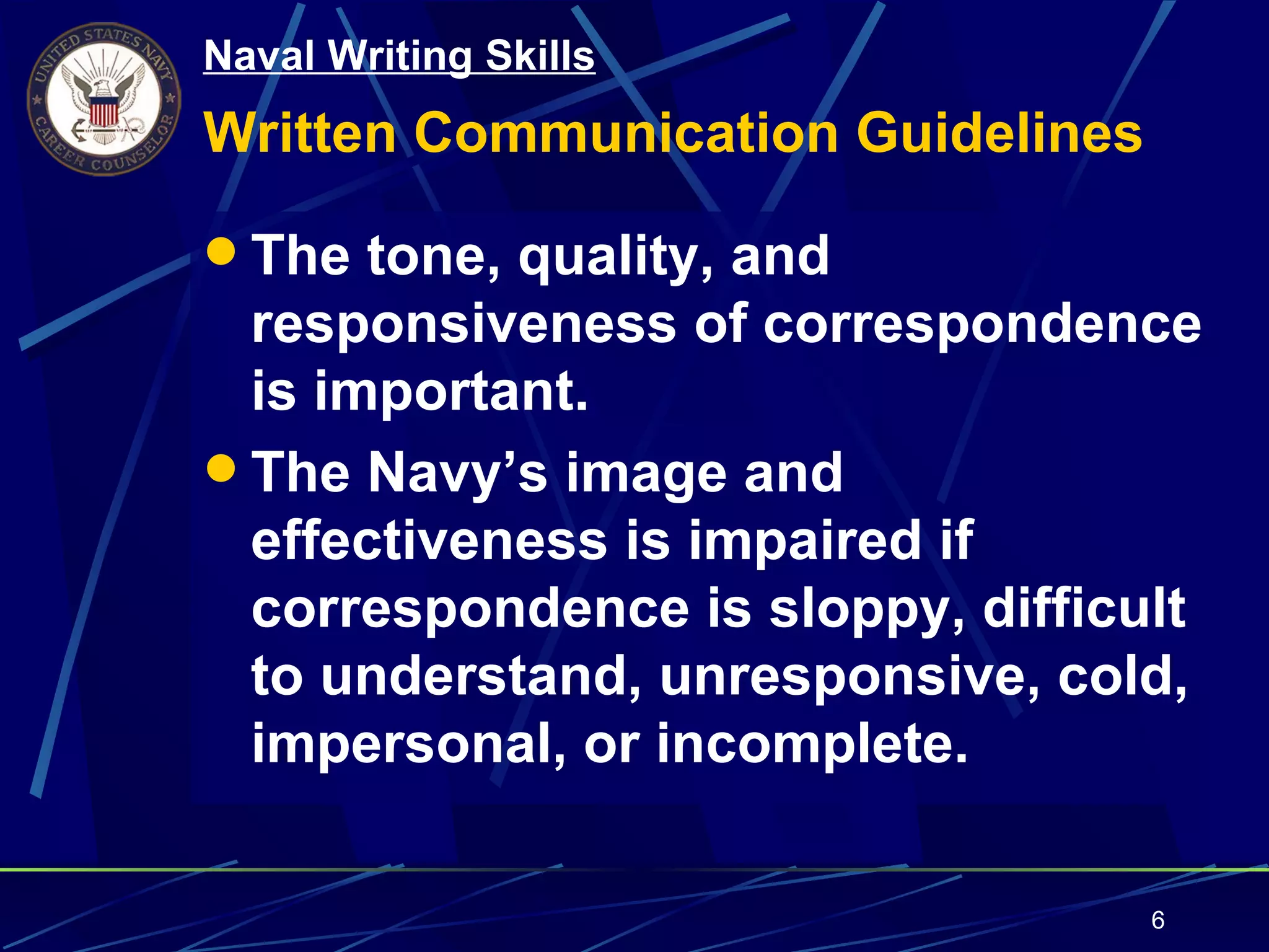 Naval Writing skills | PPT