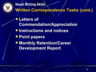 Naval Writing skills | PPT