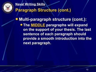 Naval Writing skills | PPT