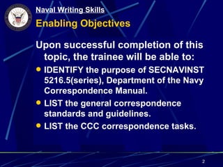 Naval Writing skills | PPT