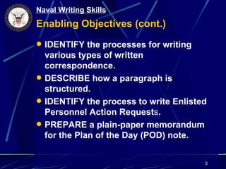 Naval Writing skills | PPT