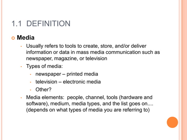 INTRODUCTION TO INTEGRATIVE MEDIA | PPTX | Computer Animation | Computer Software and Applications