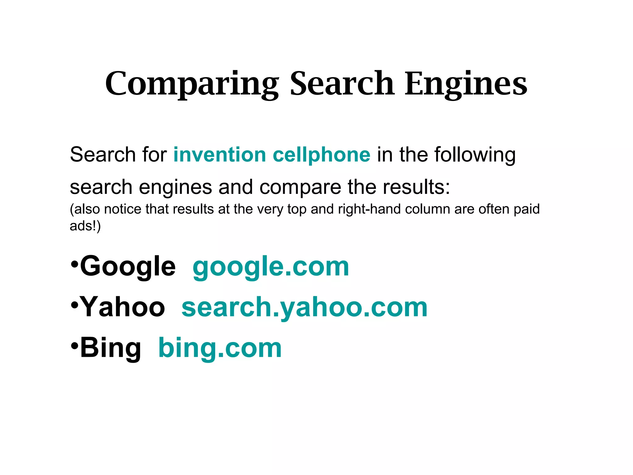 Introduction to Search Engines | PPT