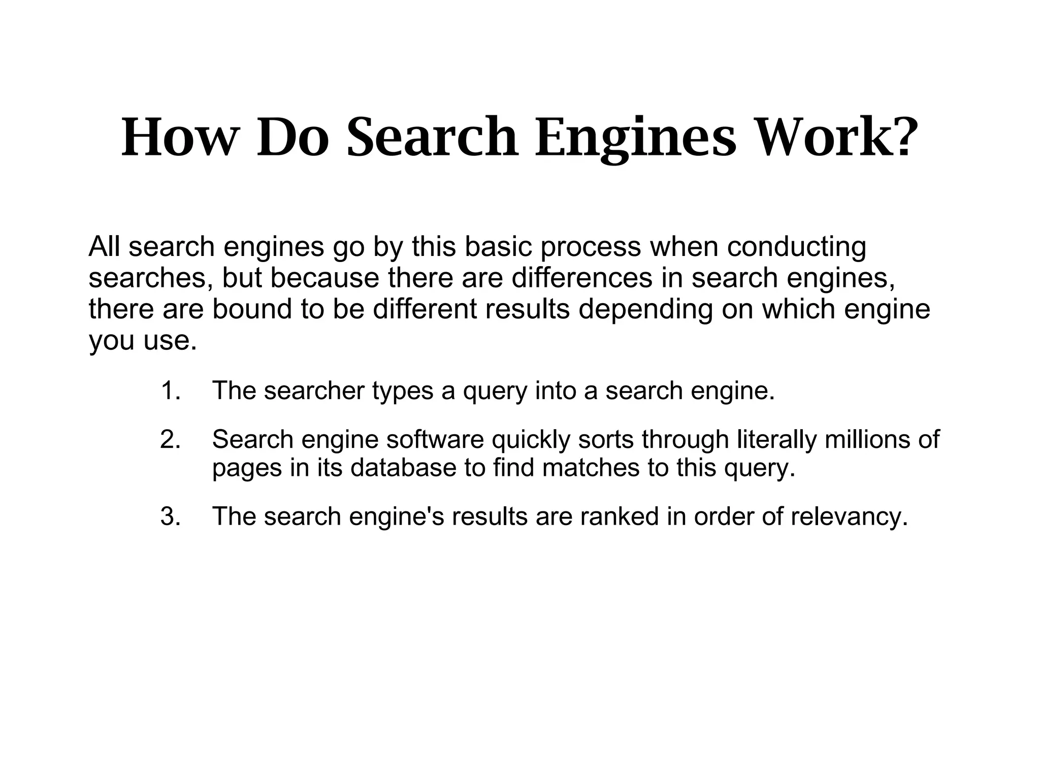 Introduction to Search Engines | PPT