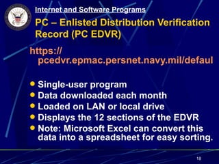 Navy Internet and software programs | PPT | Operating Systems | Computer Software and Applications