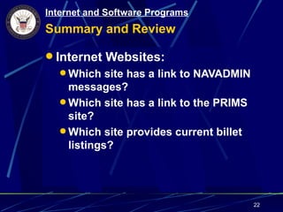 Navy Internet and software programs | PPT