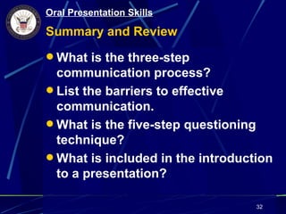 Navy Oral Presentation skills | PPT