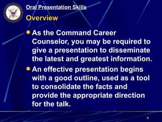 Navy Oral Presentation skills | PPT