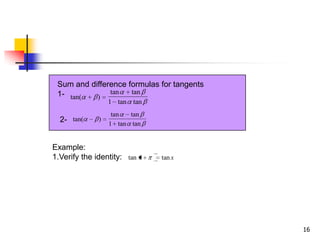 Analytic trigognometry | PPT