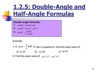 Analytic trigognometry | PPT