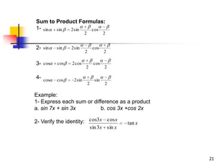 Analytic trigognometry | PPT