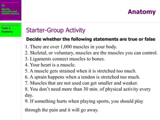 Topic 1.2 muscular system - whole ppt | PPT