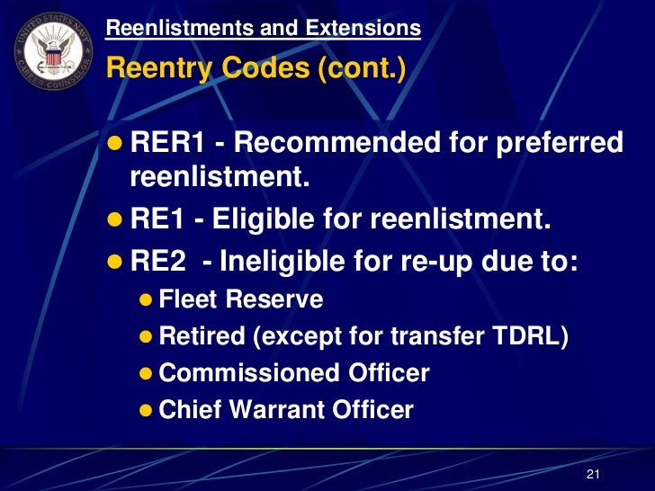 Topic 1.15 Reenlistment & Extensions