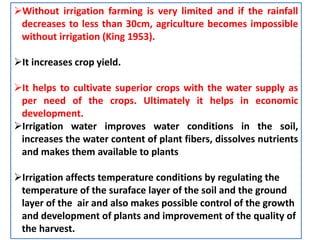 sources of irrigation MMU Ambala | PPTX