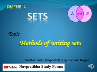Methods of writing sets | PPTX