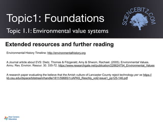 Topic 1.1 environmental value systems | PDF