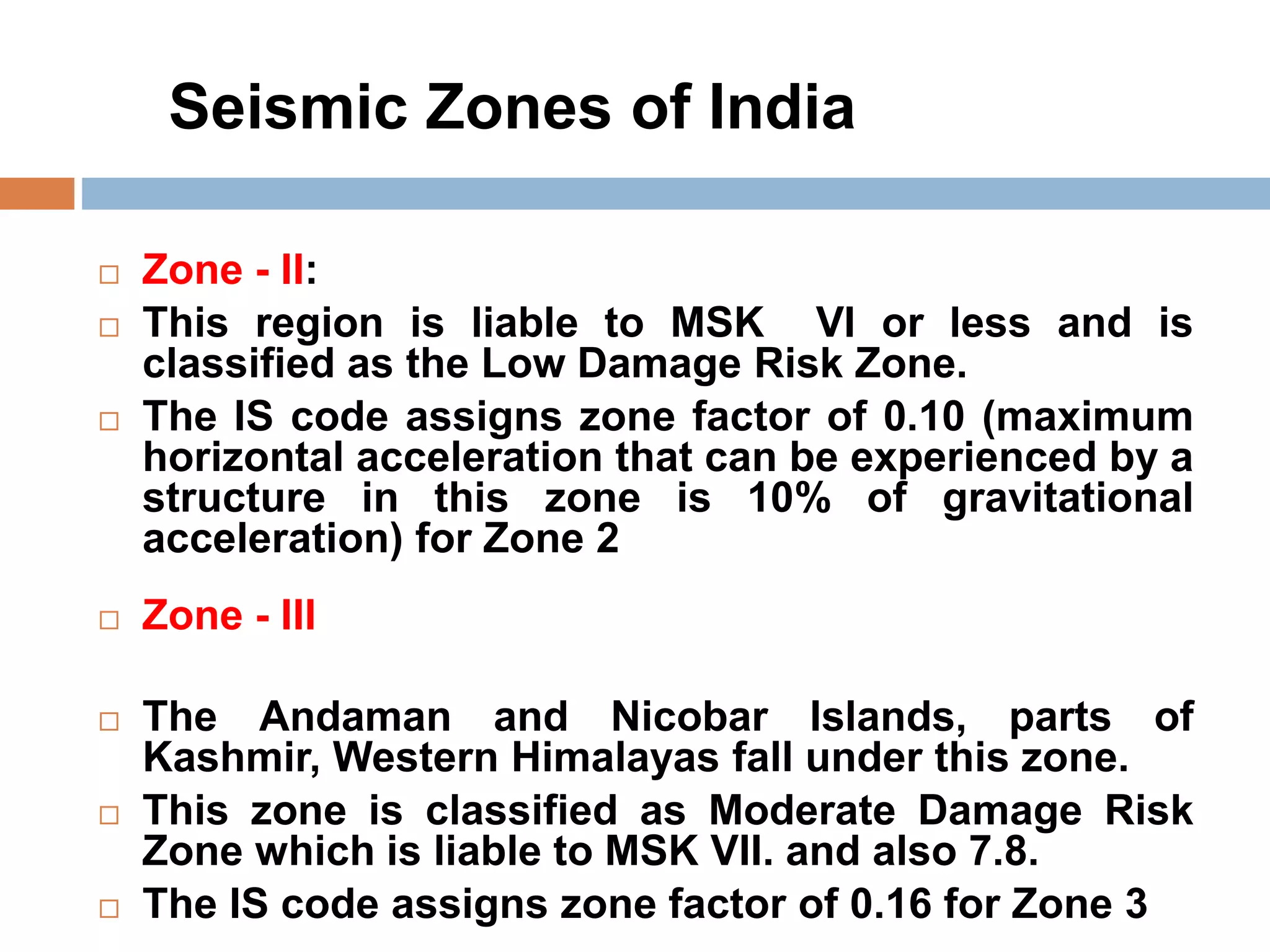 seismic zones of india | PPTX