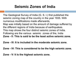 seismic zones of india | PPTX