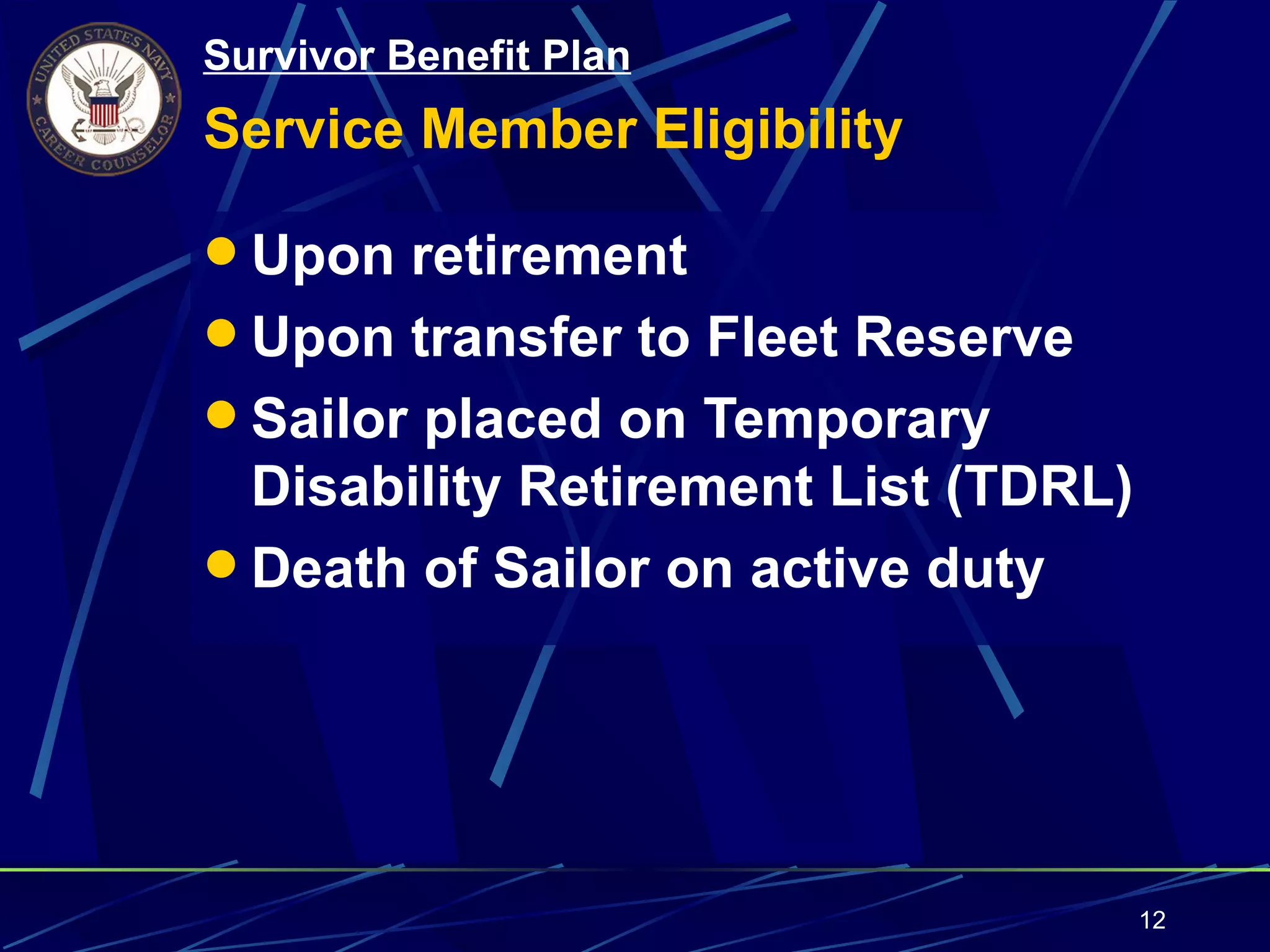 Topic 1.21 SBP (Survivor Benefit Plan) | PPT
