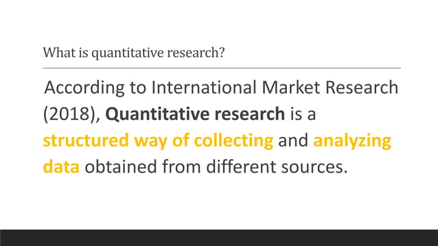 Characteristics of Quantitative Research | PPTX
