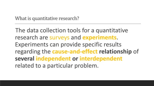 Characteristics of Quantitative Research | PPTX