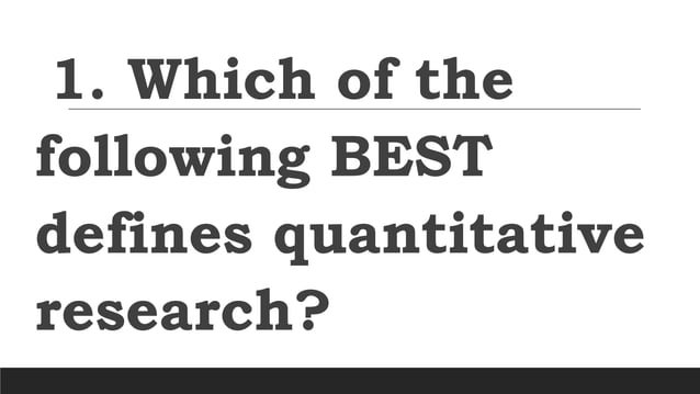 Characteristics of Quantitative Research | PPTX
