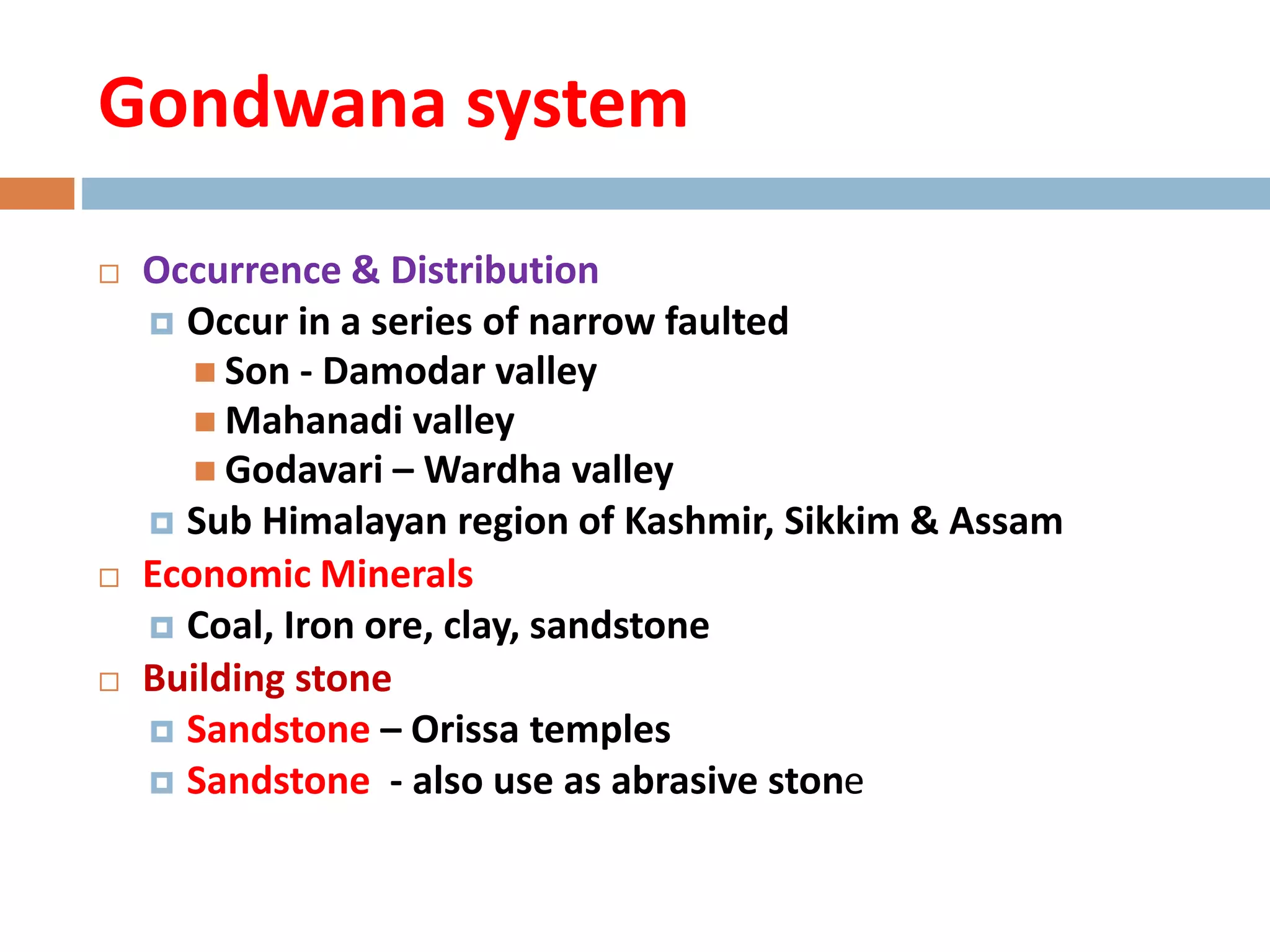 TOPIC 1.4 Distribution & Geological characters of Major Rock formations ...